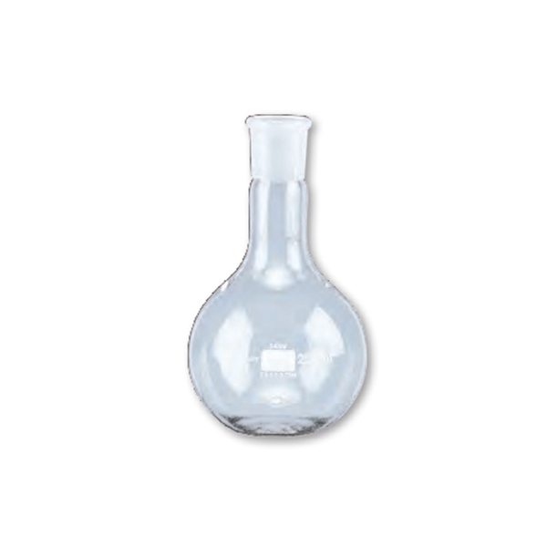 Boiling flask, flat bottom, long neck, joint - Almicroinstruments