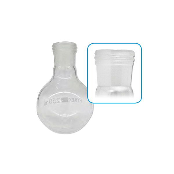 Boiling flask, flat bottom, with threaded joints - Almicroinstruments