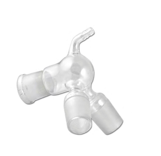 Pig receiver adapter for two flasks, with vacuum connection ...