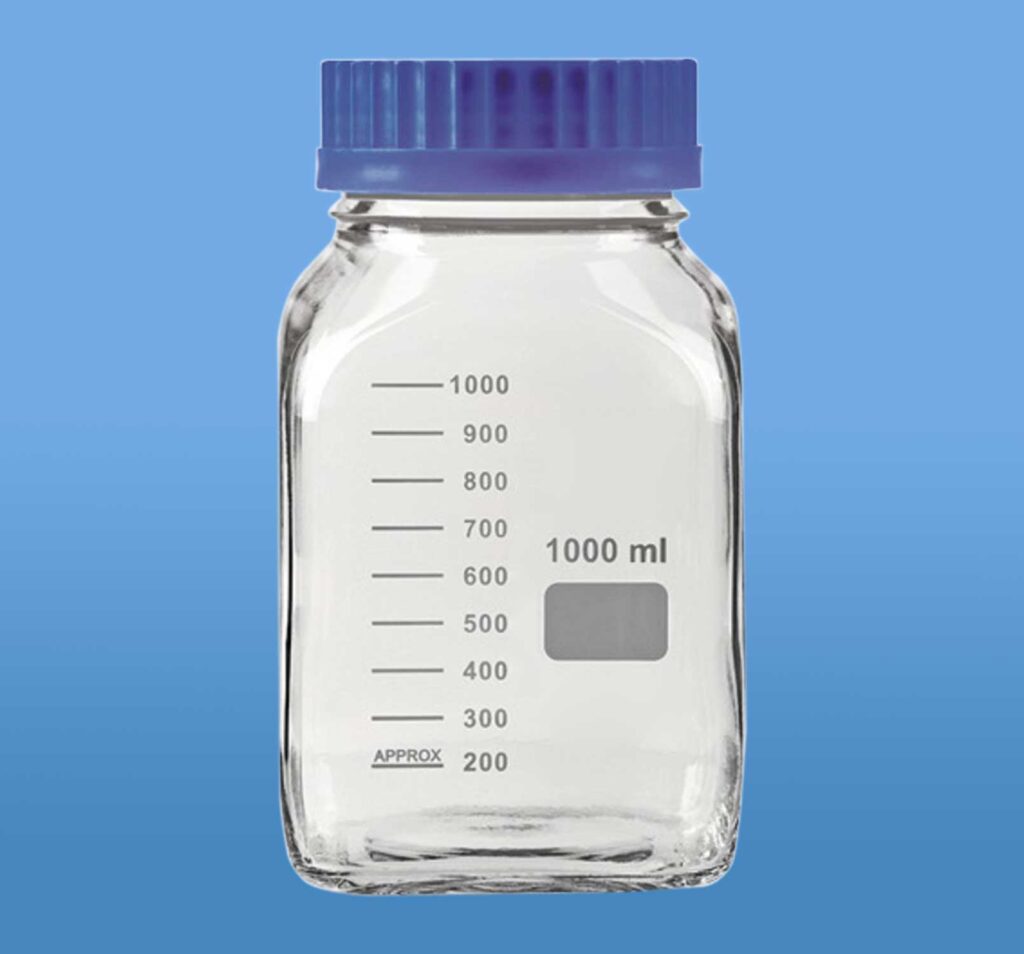 REAGENT BOTTLES - WIDE MOUTH CLEAR, BOROSILICATE GLASS AUTOCLAVABLE ...