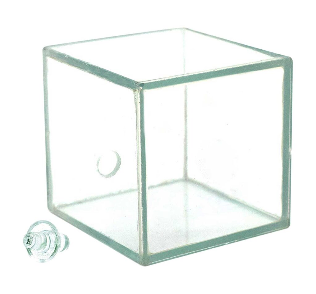 HOLLOW GLASS CUBE - Almicroinstruments