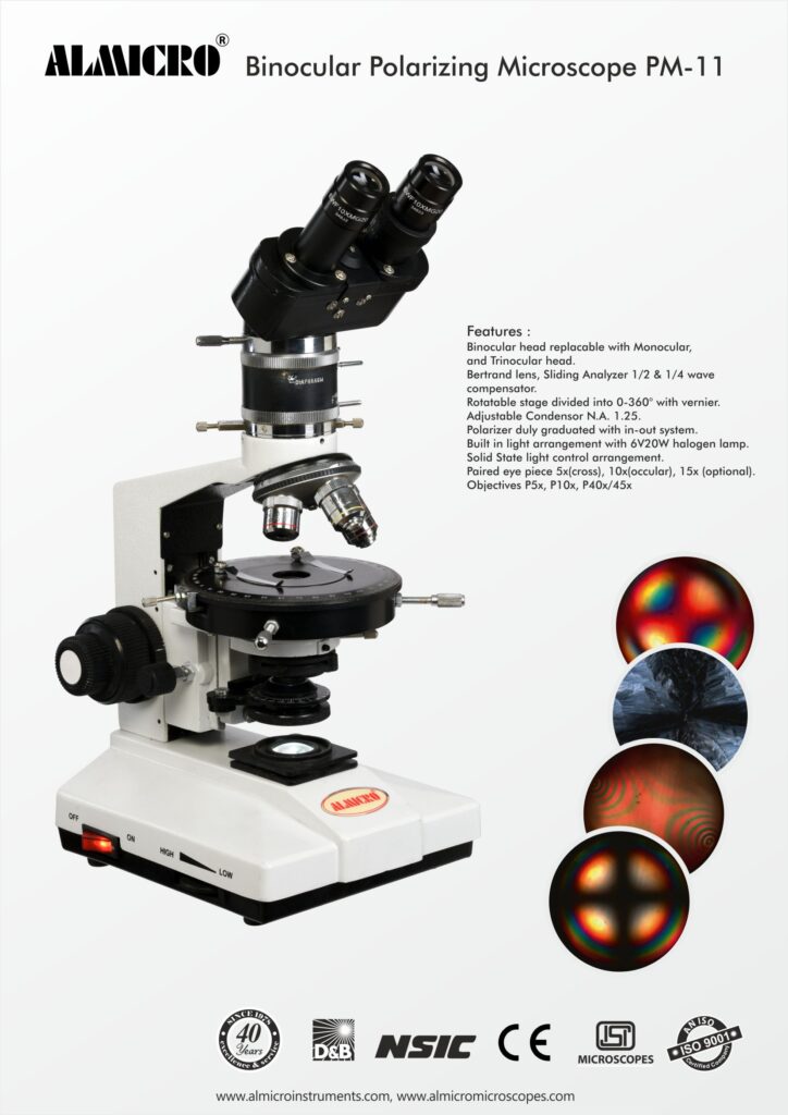 Binocular Polarizing Microscope (PM-11) - Almicroinstruments