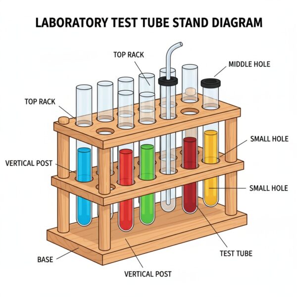 Test Tube Stand: Definition, Uses, Diagram, and Drawing Explained